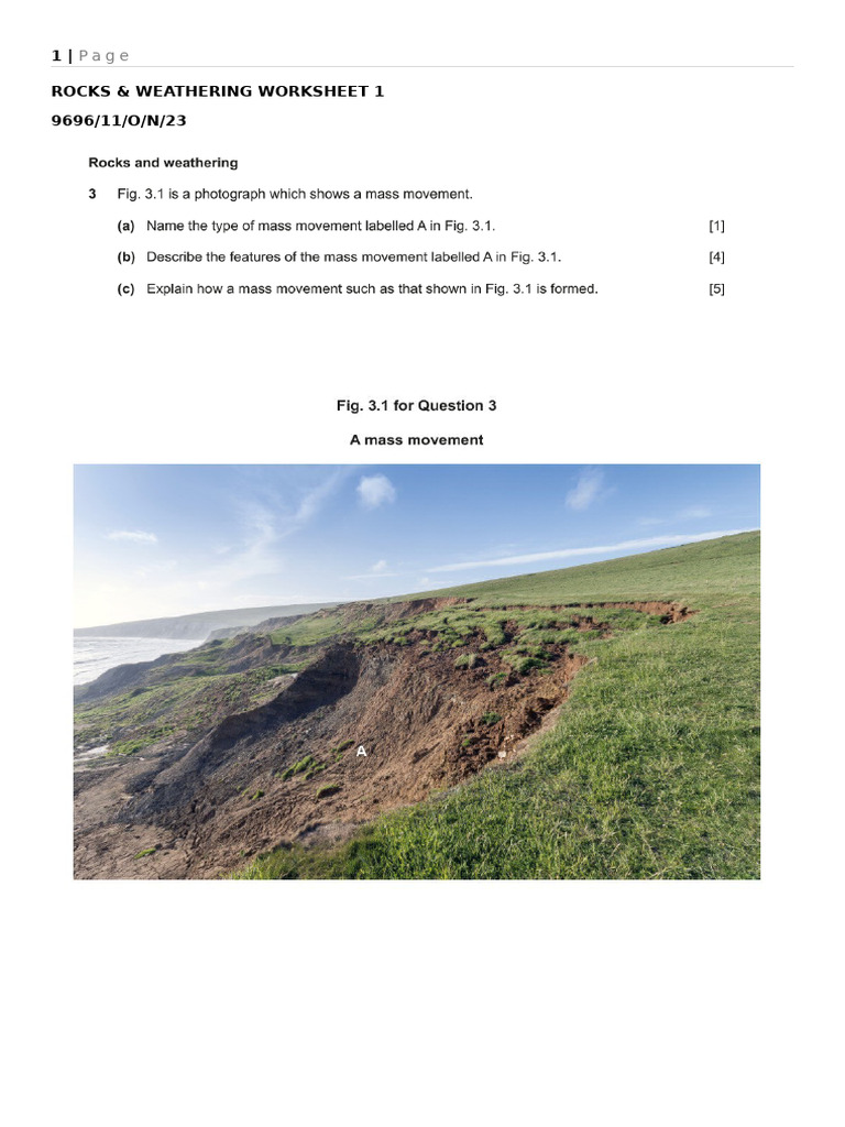 Rocks and Weathering 1 | PDF