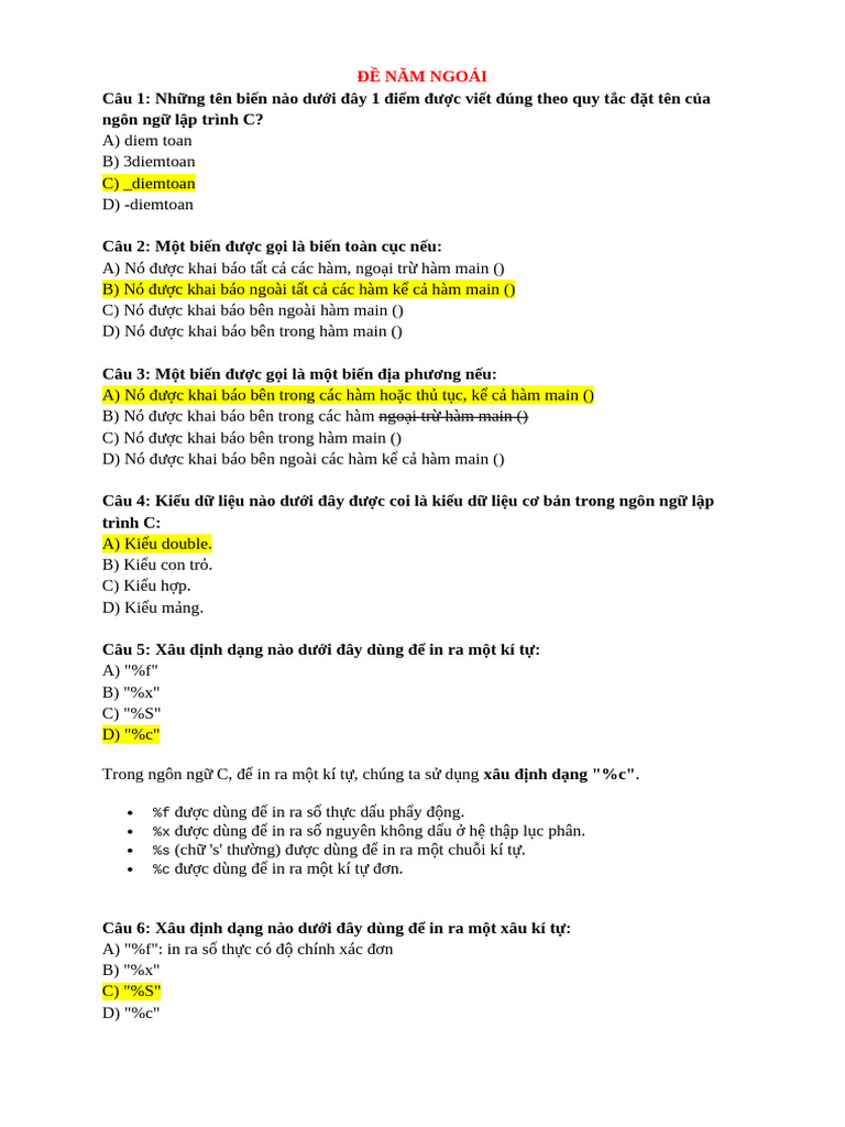 TRẮC NGHIỆM CSLT | PDF