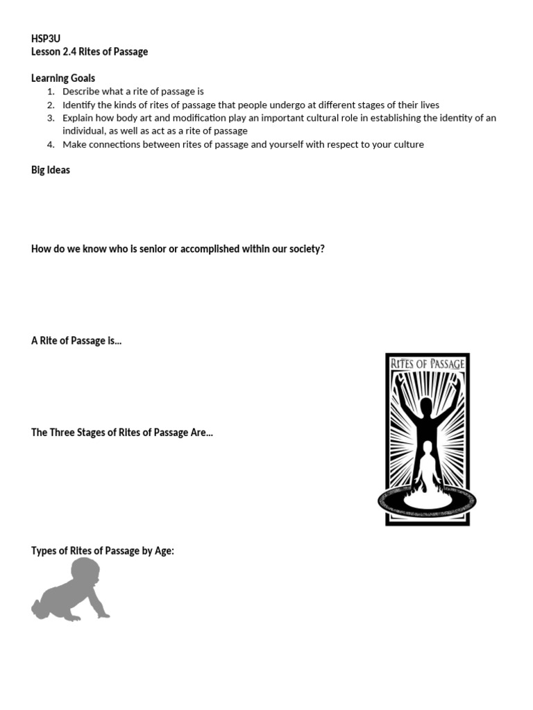 HSP3U 2.4 Rites of Passage | PDF