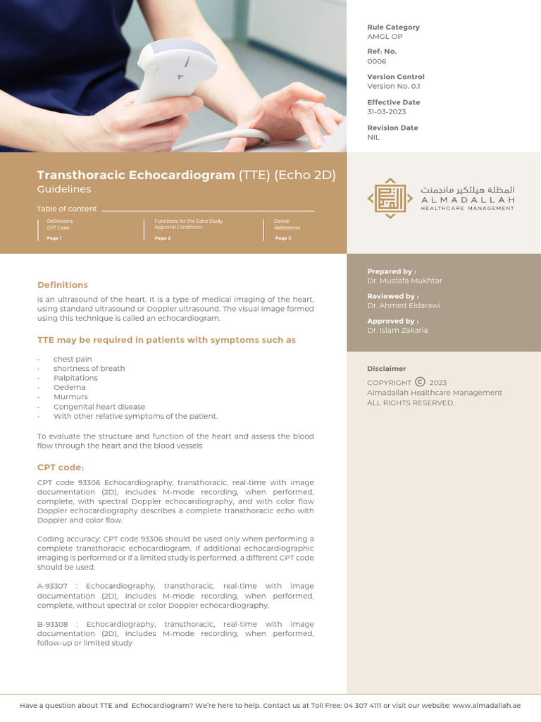 TTE Echo Guideline | PDF | Echocardiography | Heart