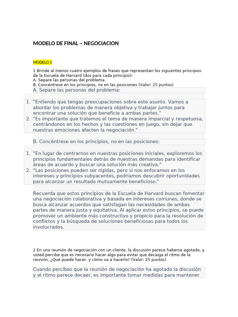 MODELO DE FINAL - MVB | PDF | Negociación | Expresión facial