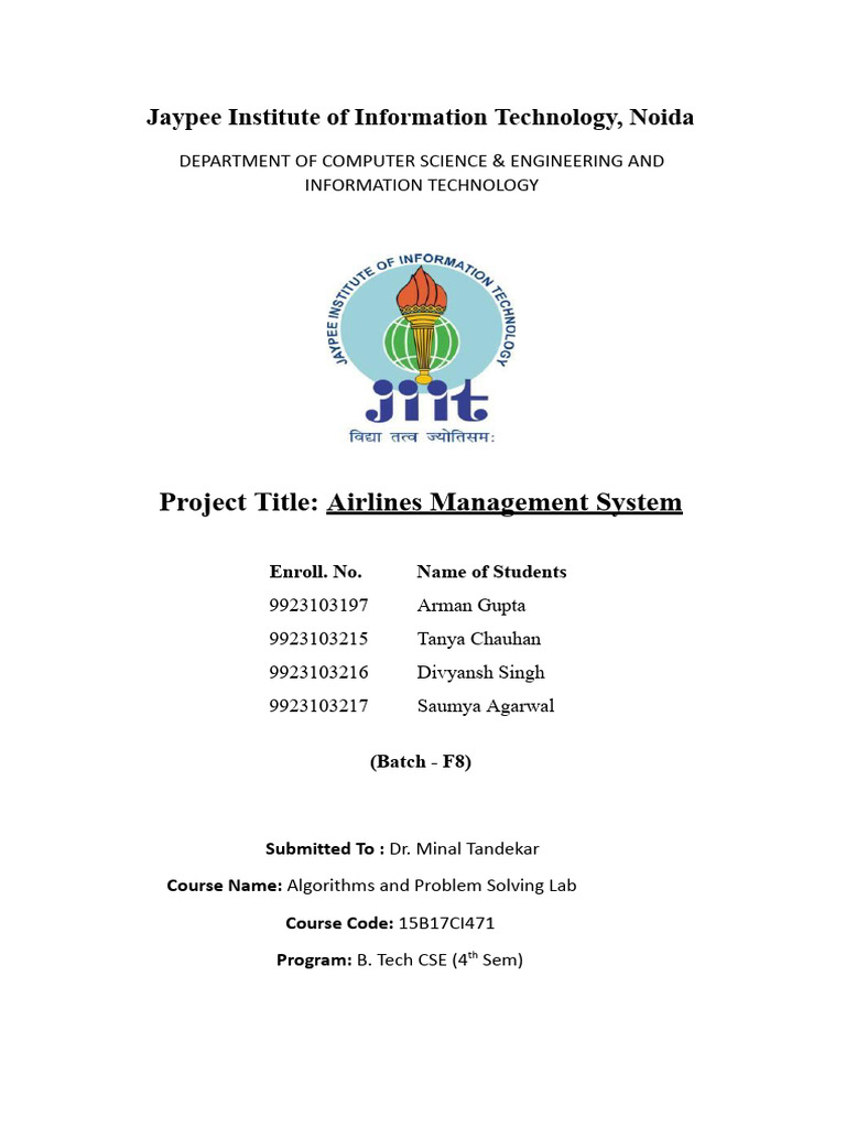 Airlines Management Sysytem | PDF | Computing | Applied Mathematics