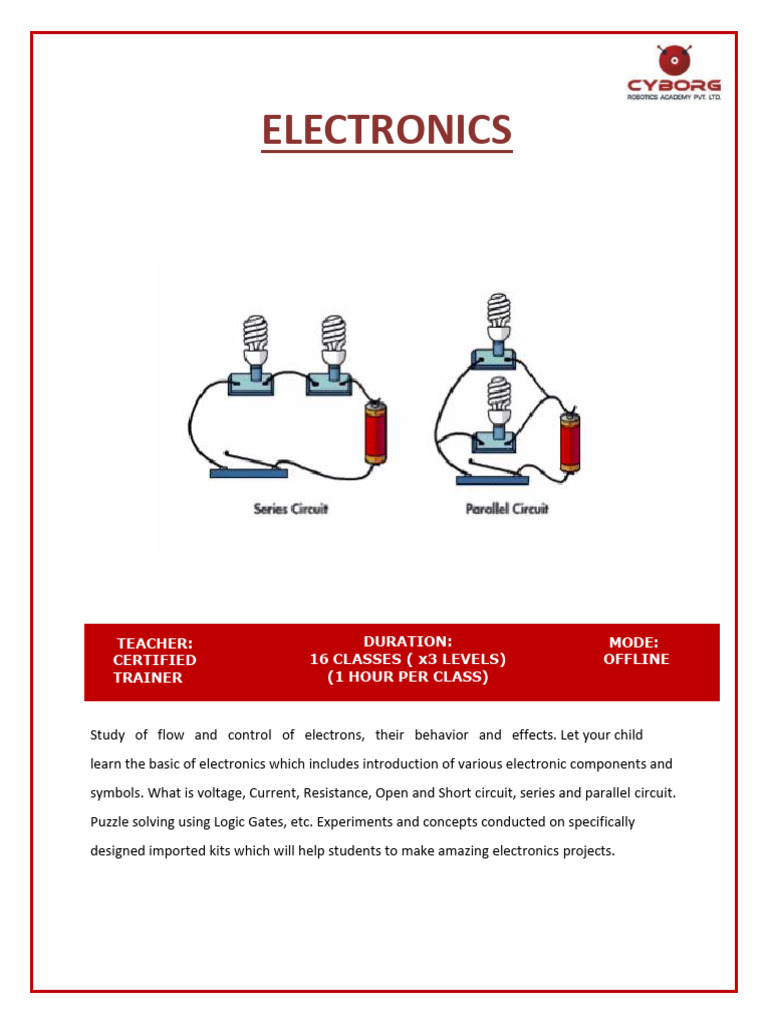 Electronics Course for Kids: 16 Classes | PDF | Electronics ...