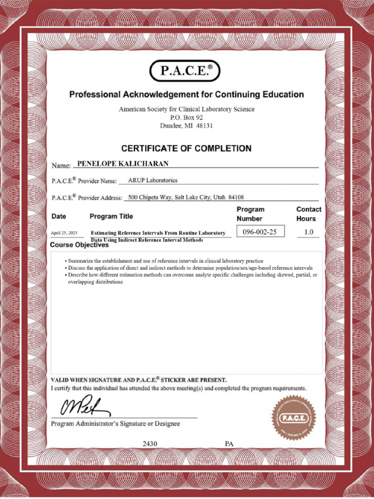 KALICHARAN-Estimating Reference Intervals From Routine Laboratory Data Using Indirect Reference ...