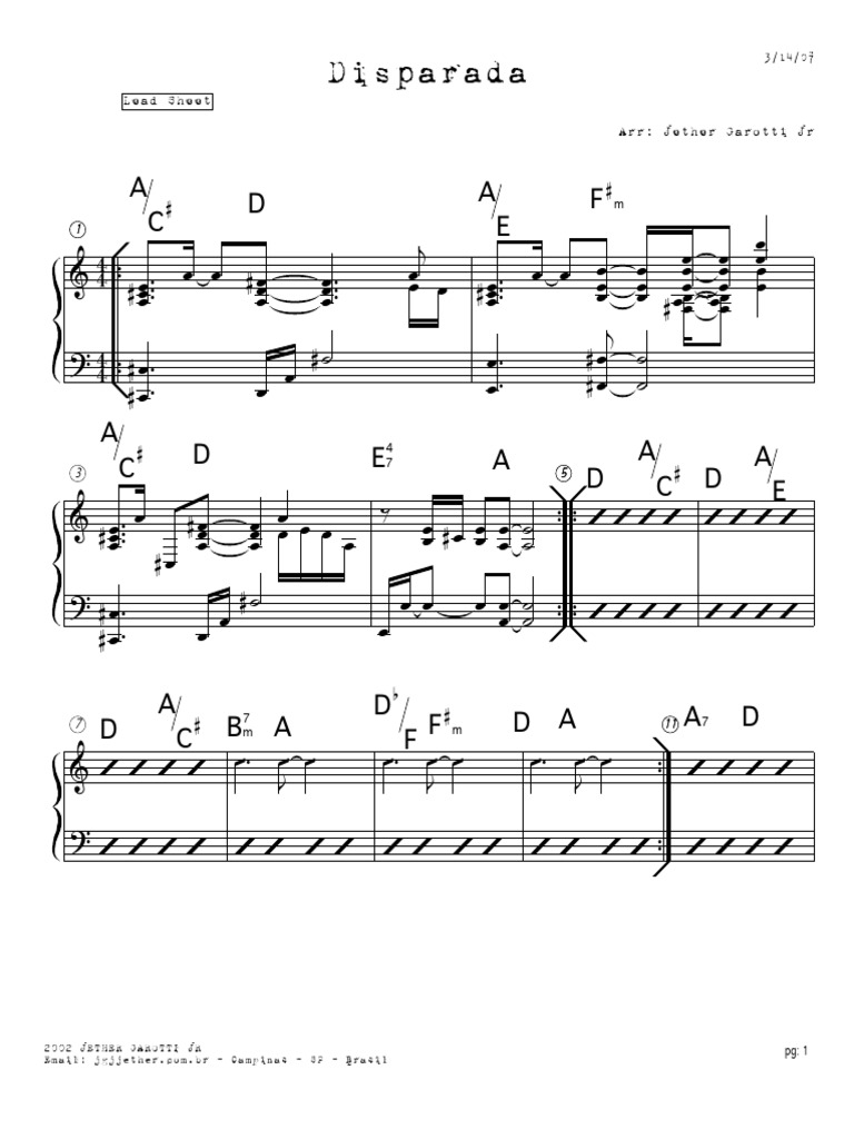 Zizi Possi Partitura Disparada | PDF