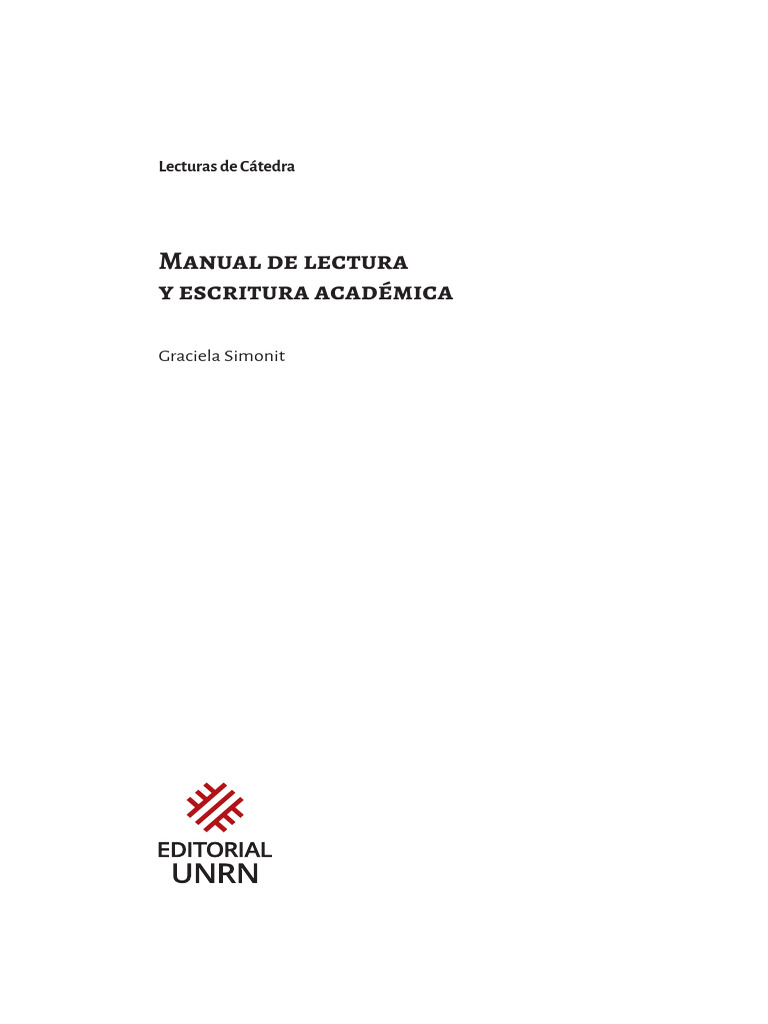 Manual Alfabetización Academica - Simonit - Unrn-Capítulo - La Escritura Académica-La Cohesión ...