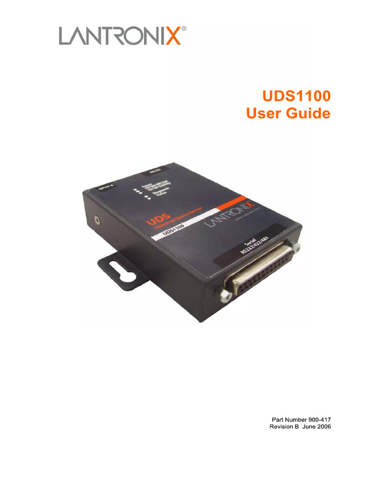 Manual de Usuario Lantronix UDS1100 (83 Páginas) | PDF
