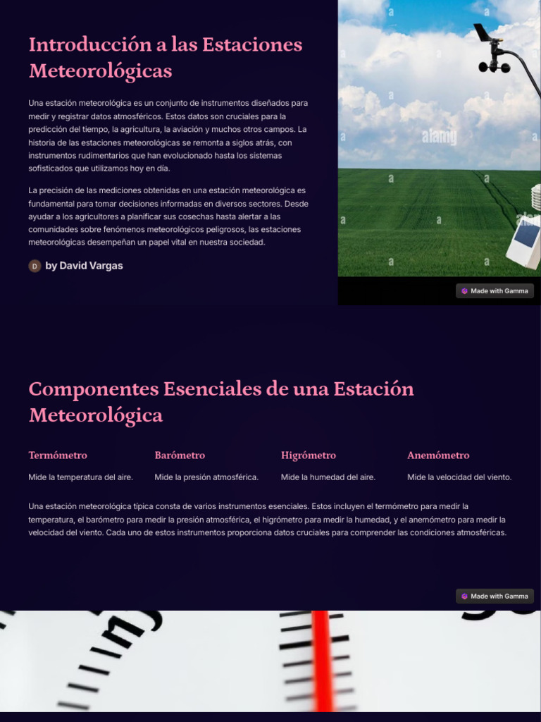 Introduccion A Las Estaciones Meteorologicas | PDF | Meteorología | Geografía Física
