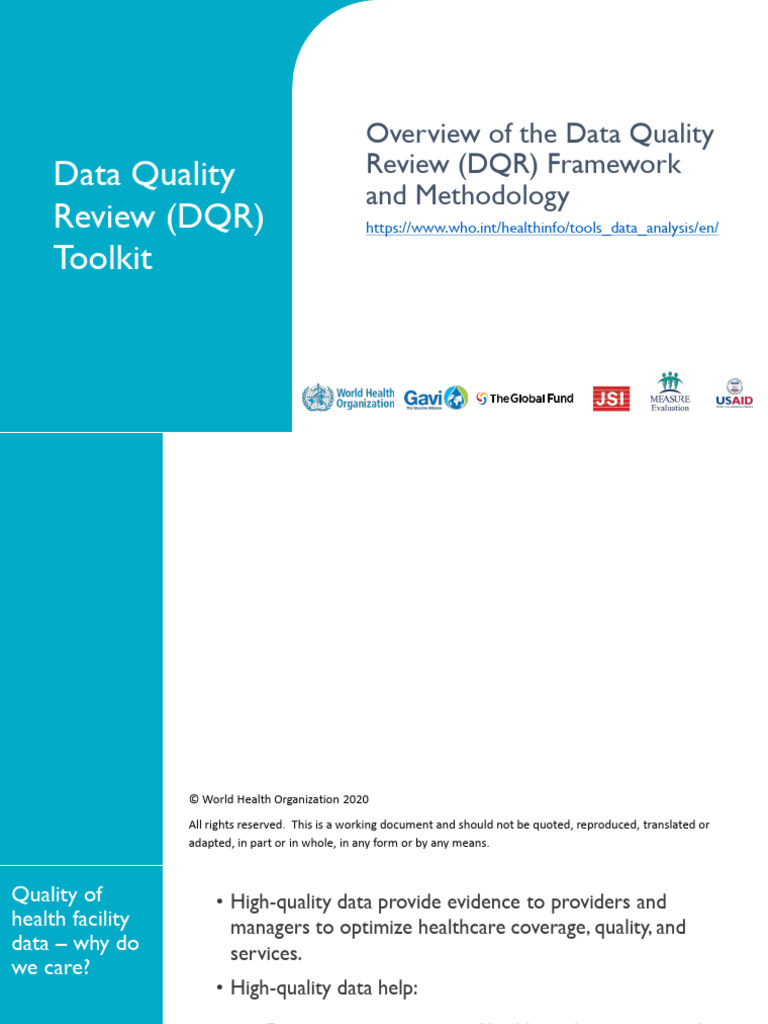 Who DQR Framework v1 0 Overview | PDF | Data Quality