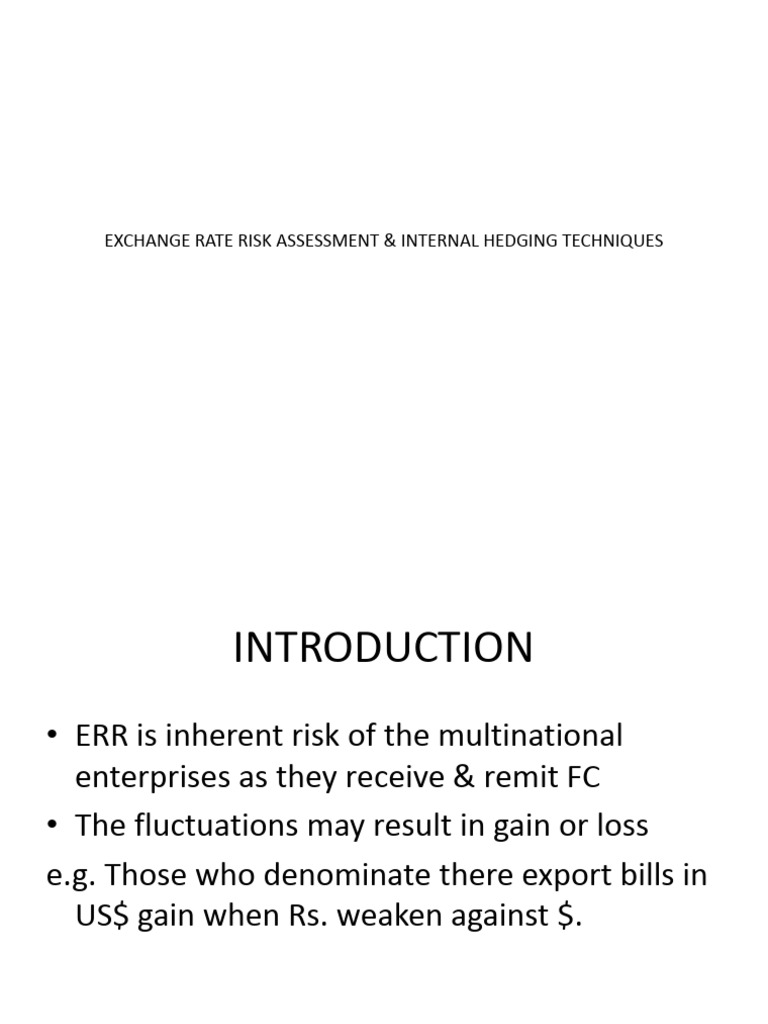 Internal Hedging Techniques Overview | PDF | Financial Risk | Financial ...