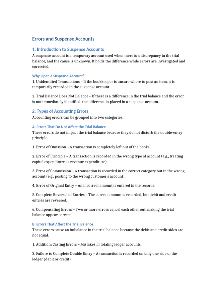 Understanding Suspense Accounts | PDF | Debits And Credits | Business ...