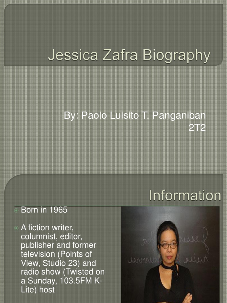 Jessica Zafra: Filipino Writer Overview | PDF | Mass Media | Media