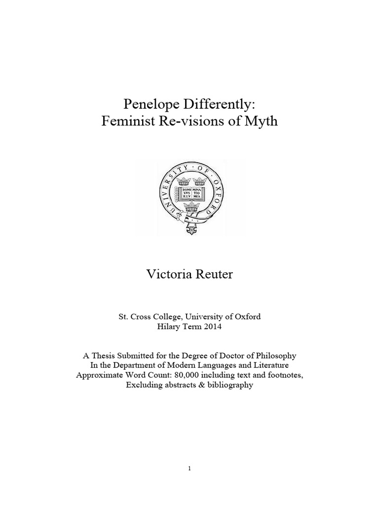 Reuter Victoria 2014 Penelope Differently Feminist Re Visions | PDF ...