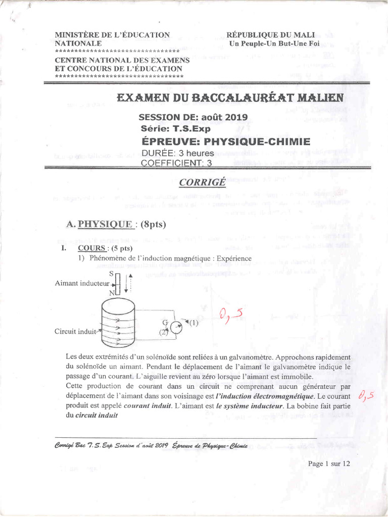 BK Bac Phy Chimie Corrige Tsexp 2019 | PDF