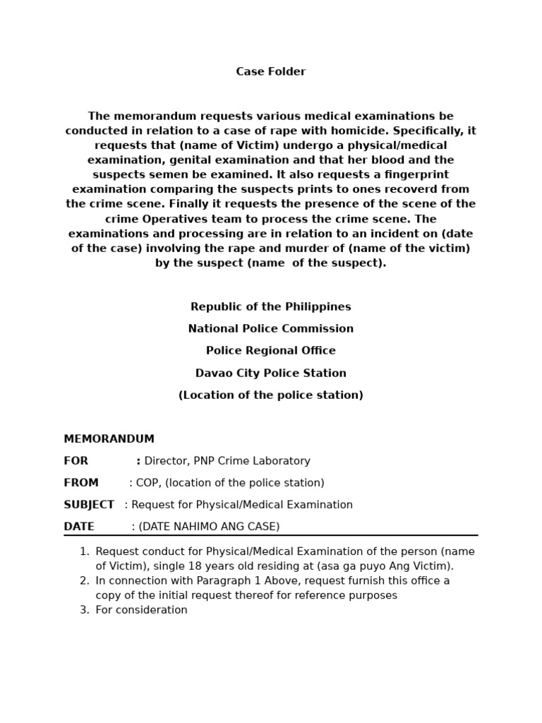 Rape with Homicide Case Folder | PDF | Affidavit | Common Law