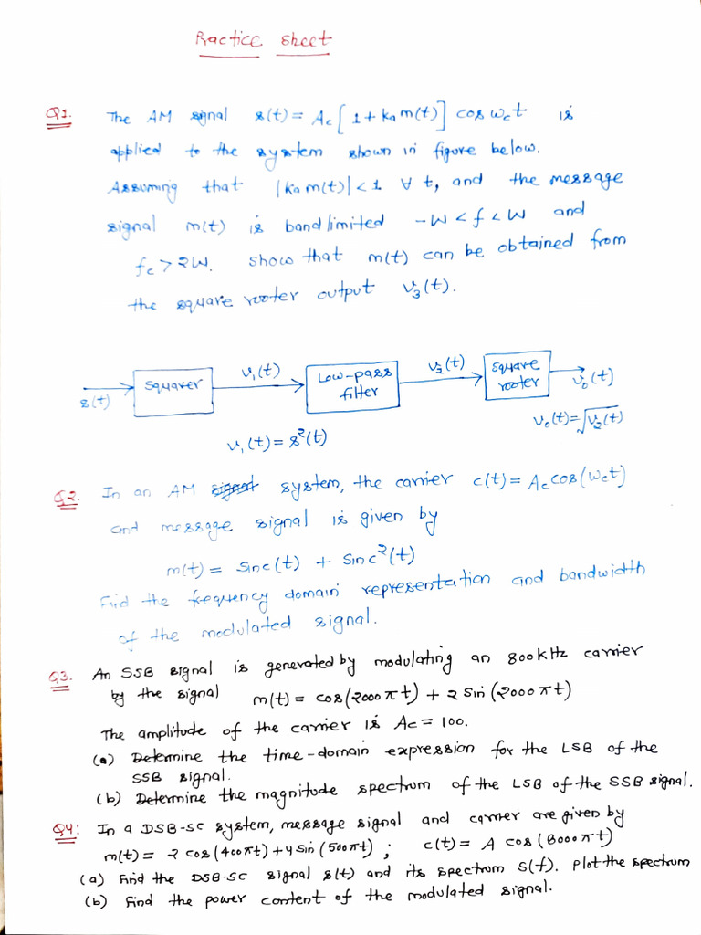 Practice Sheet 2 AM | PDF