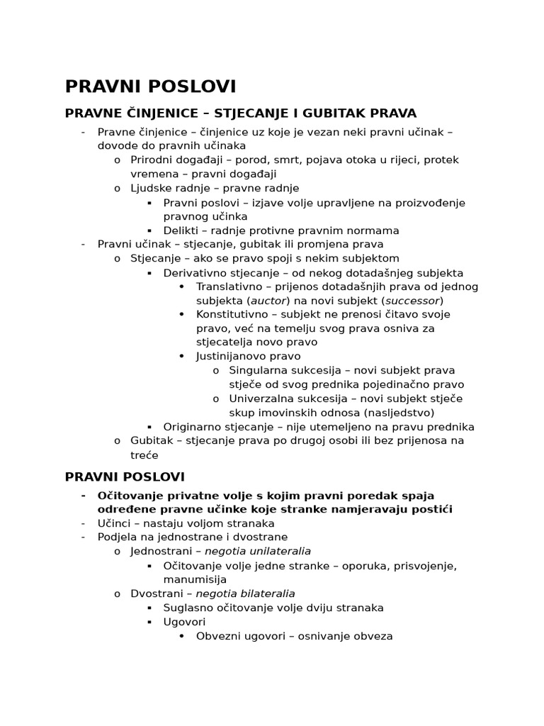 Pravni Poslovi | PDF