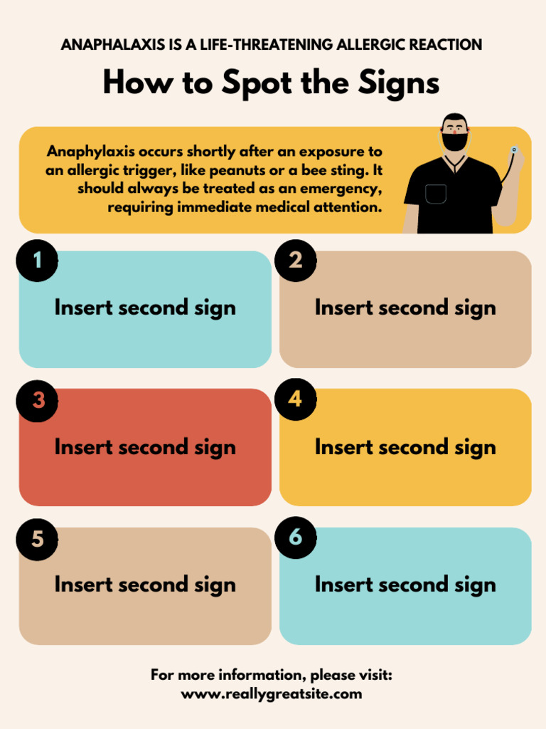 Cream Yellow Bold & Bright First AID Anaphylaxis Health Explainer ...