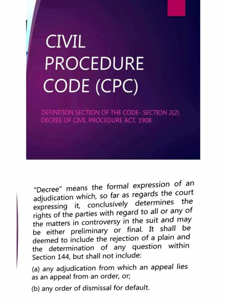 Ashween Kaur CPC PPT Decree | PDF