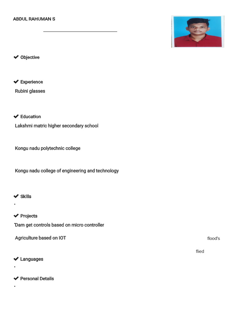 Abdul Resume | PDF