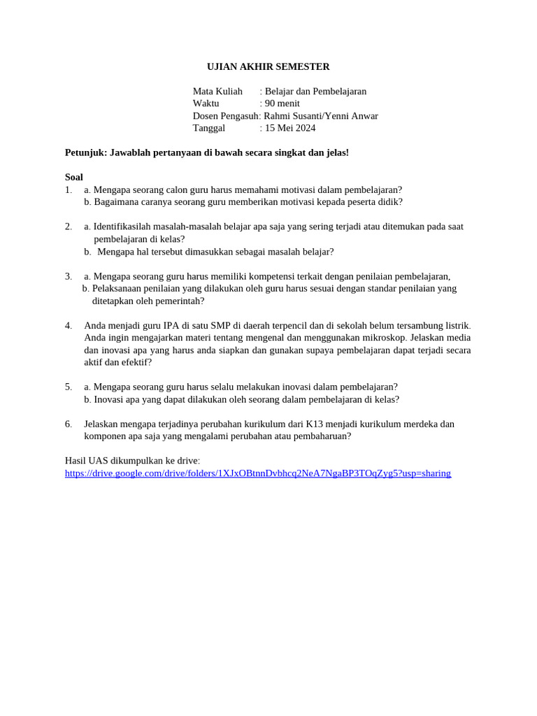 UAS BDP 15 Mei 2025 | PDF