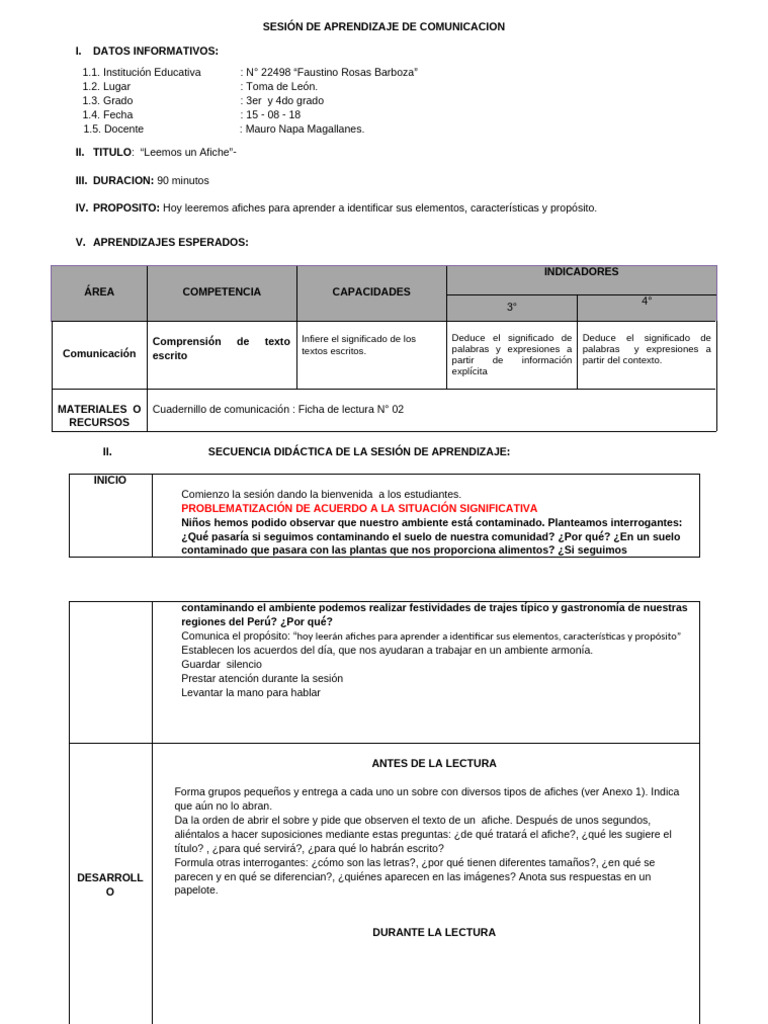 Ficha 2 | PDF | Póster | Aprendizaje