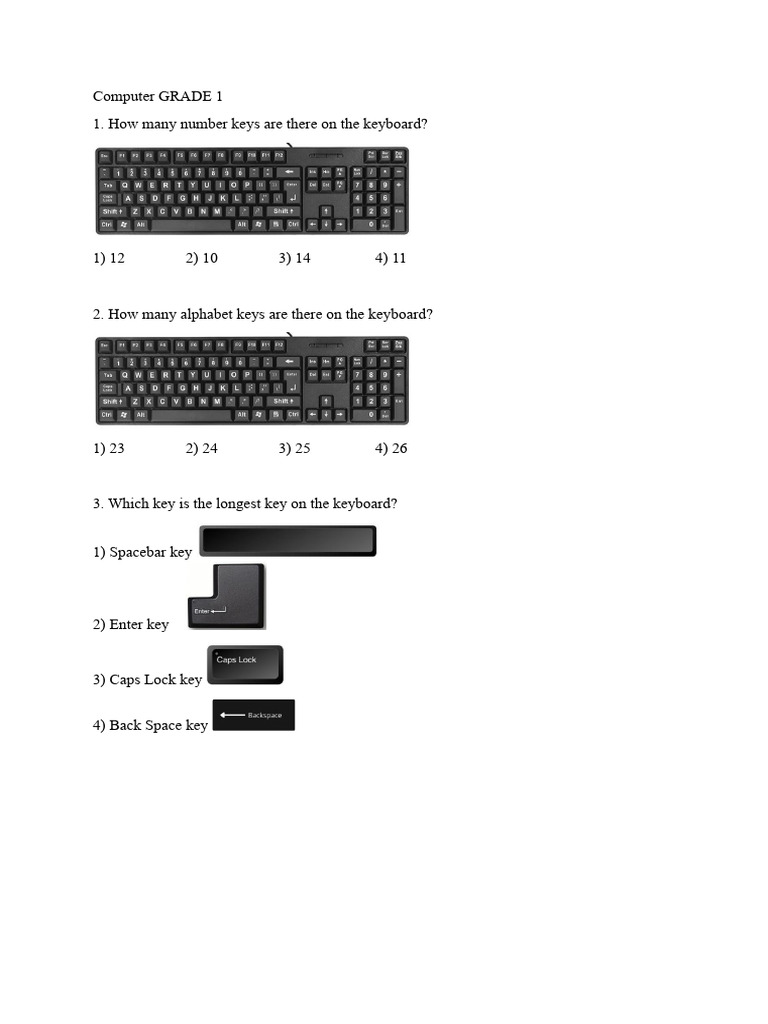 Sample - Class-1 CBSE - COMPUTER - Term Exam - 20240711 - 161306 | PDF