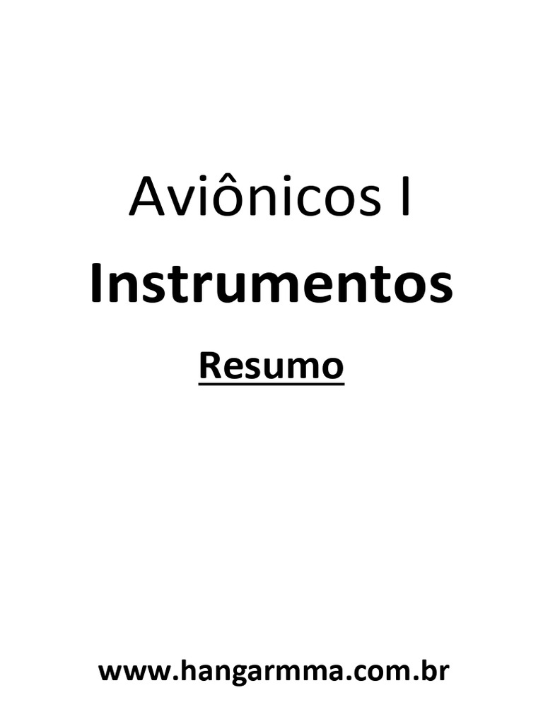 RESUMO Aviônicos I e II Completo | PDF | Altímetro | Eletricidade