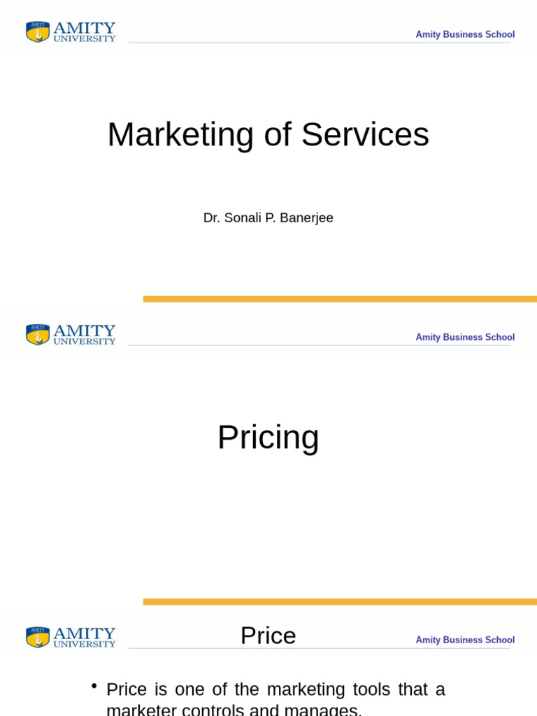 Understanding Service Pricing Strategies | PDF | Pricing | Marketing