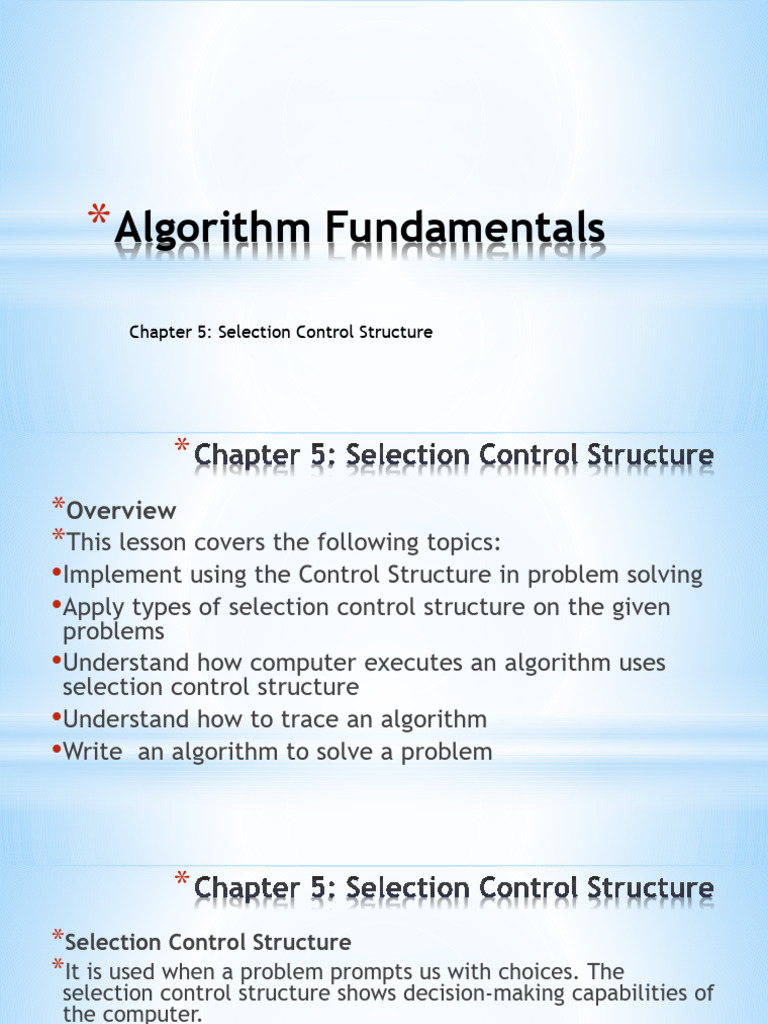 07 CSC415 Chapter 5 Selection | PDF | Computer Programming | Applied Mathematics