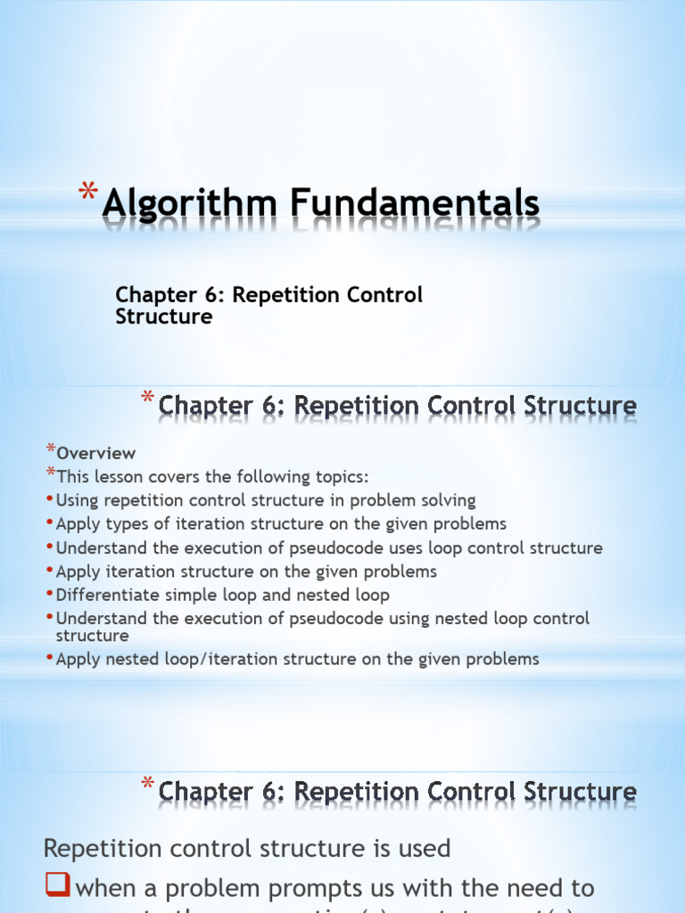 07 CSC415 Chapter 6 Repetition | PDF | Iteration | Control Flow