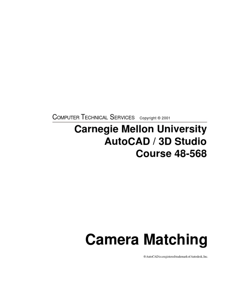 Camera Matching Pdf Autodesk 3ds Max 3 D Computer Graphics