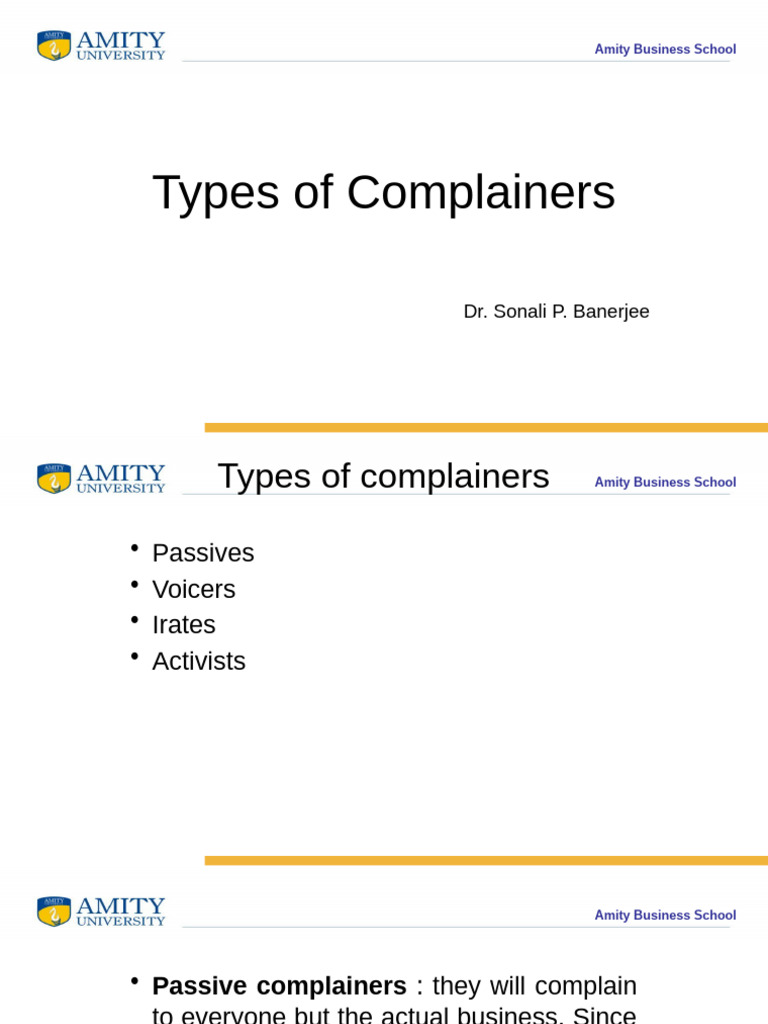 Types of Complainers | PDF | Marketing | Customer
