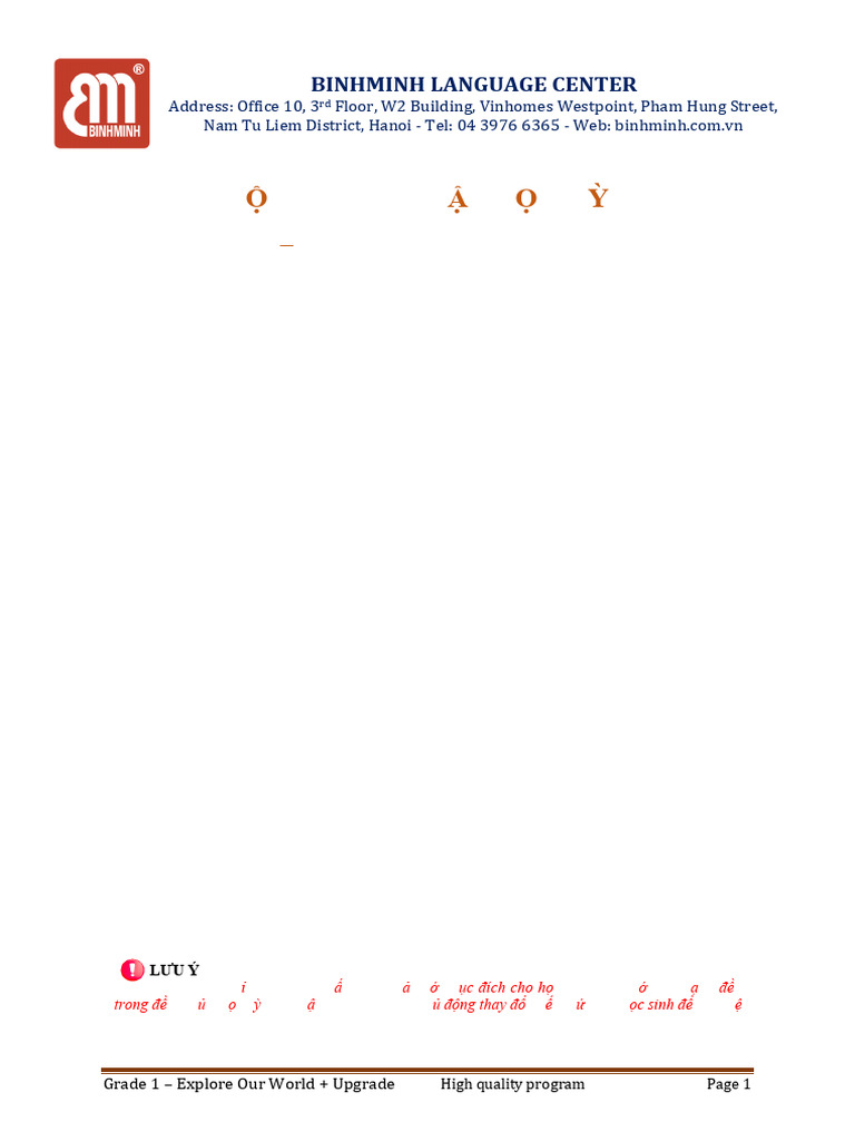 Grade1 ExploreOurWorld+Upgrade Semester2.2025 | PDF