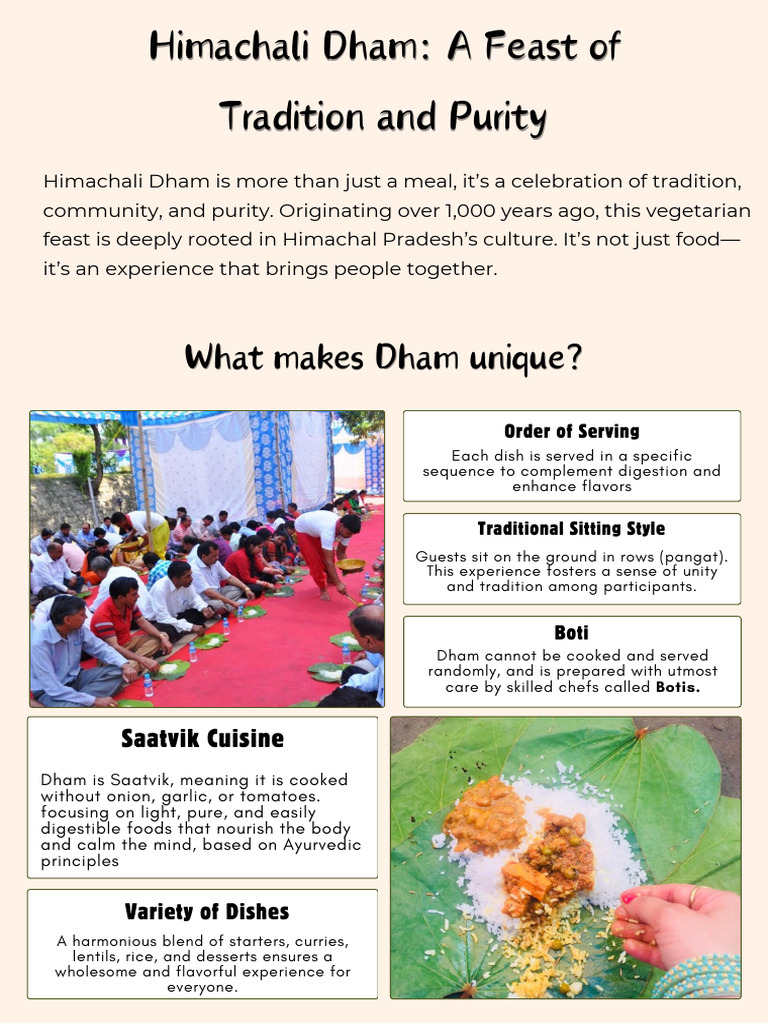 Himachali Dham - A Feast of Tradition & Purity | PDF | Curry | Asian ...