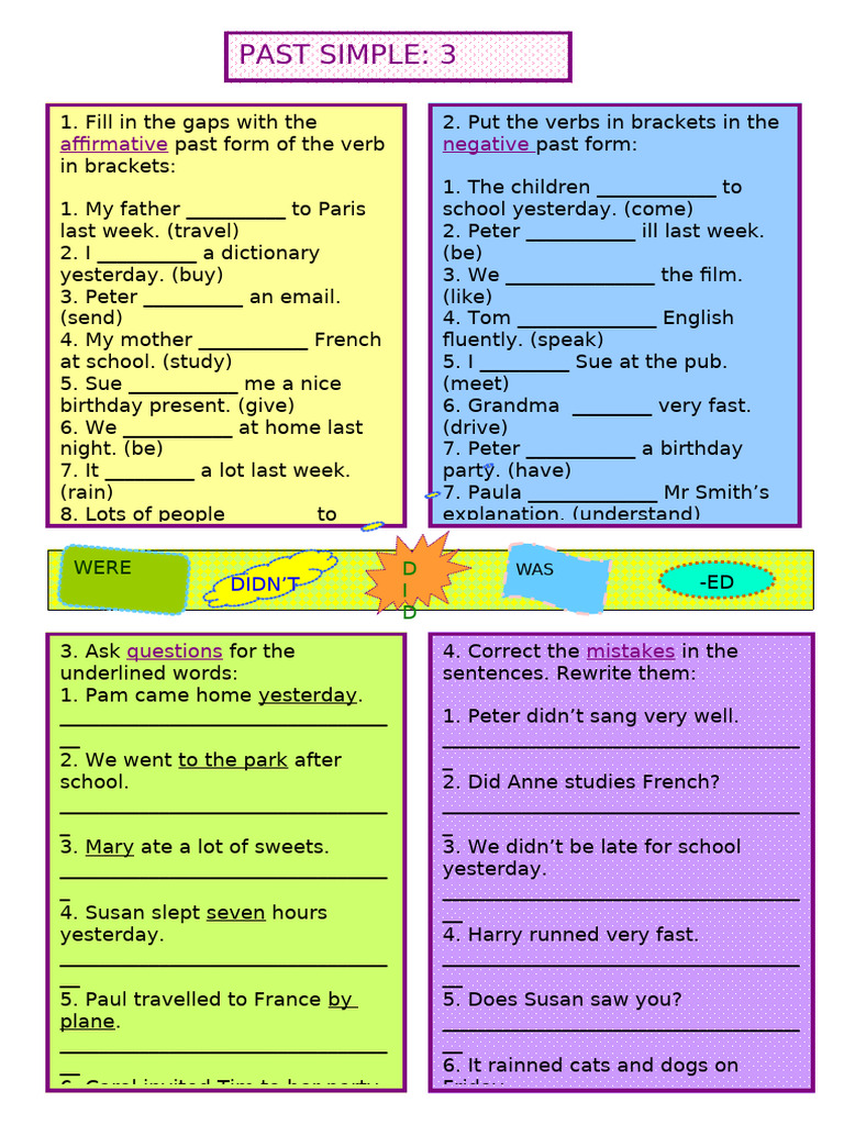 Past Simple All Forms - 12084 | PDF | Linguistic Typology | Languages