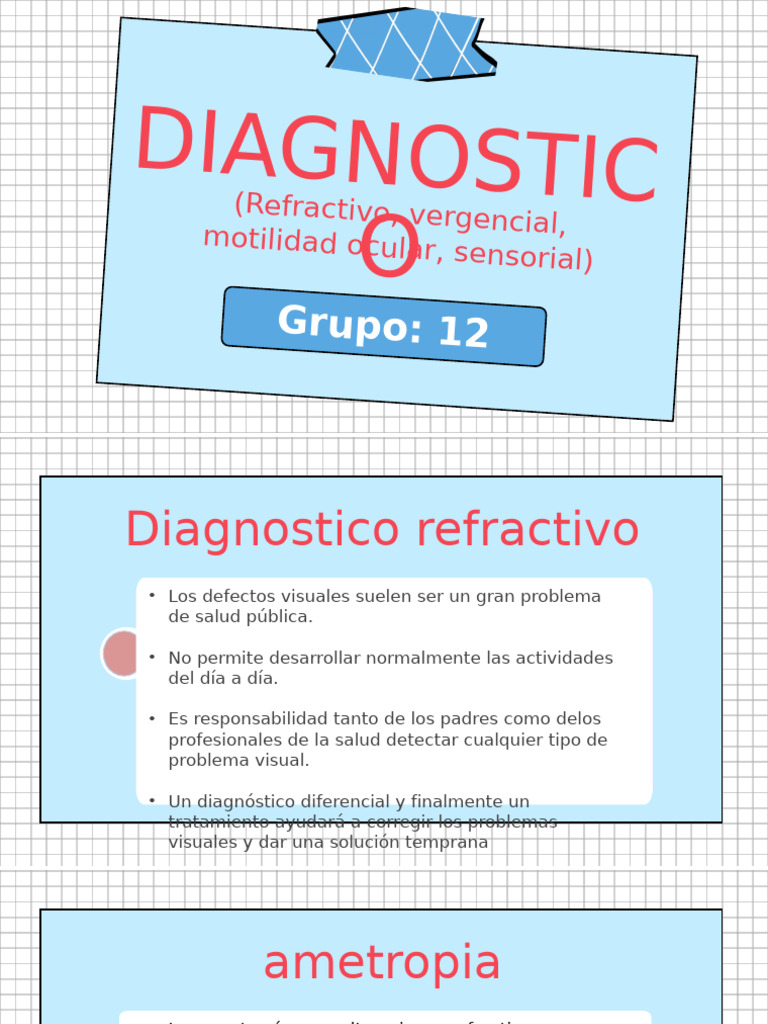 Diagnostico Refractivo, Vergencial, Motilidad y Sensorial .... | PDF ...