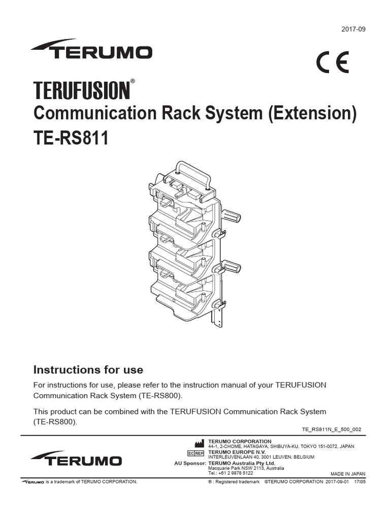 Communication Rack System (Extension) - TE - RS811N - E - 500 - 002 | PDF
