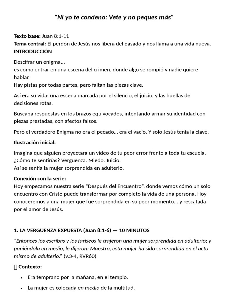 Ni yo te condeno: El perdón transforma | PDF | Jesús