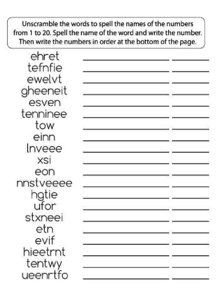 Scrambled Words | PDF
