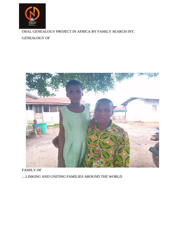 Oral Genealogy Project in Africa by Family Search Int | PDF