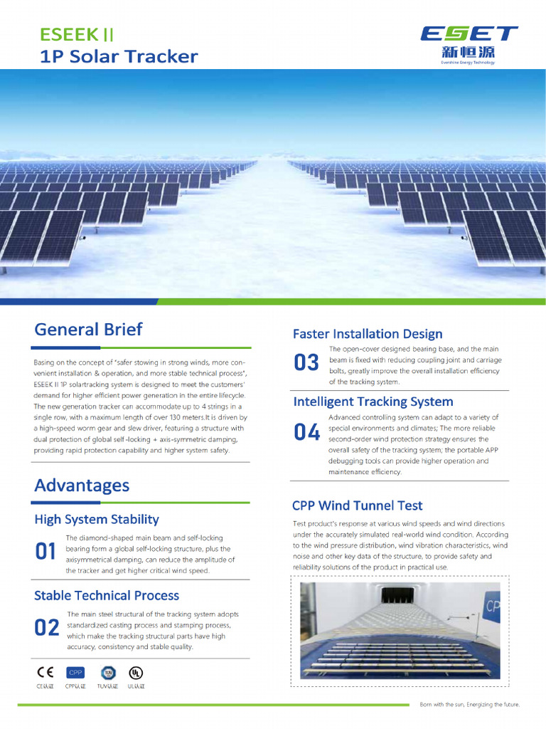 Appendix 3 Datasheet of Single Axis N-S Solar Tracker | PDF ...