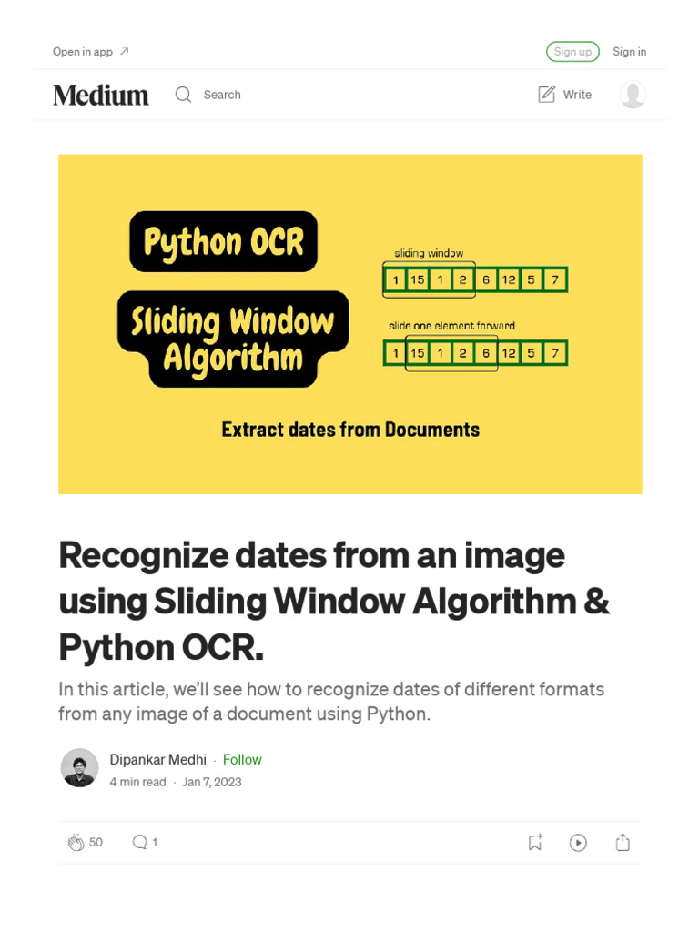 Recognize Dates From An Image Using Sliding Window Algorithm And Python Ocr By Dipankar Medhi 7205
