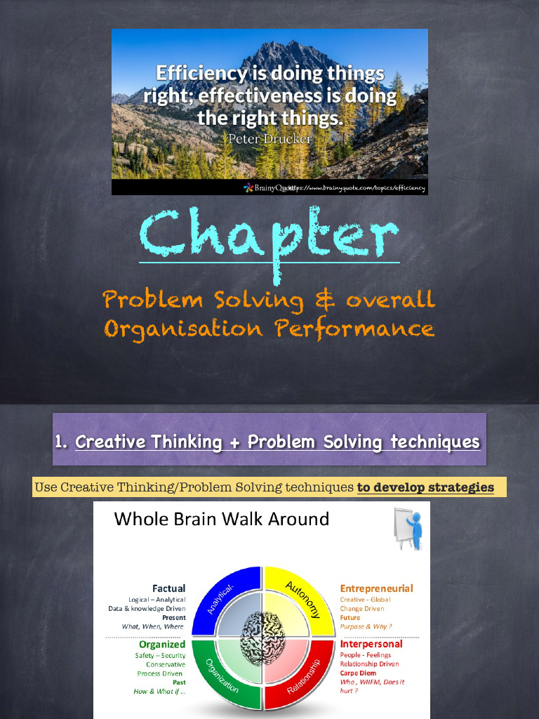 Gr12 Ch2 Problem Solving & Organisational Performance | PDF | Swot Analysis | Retail