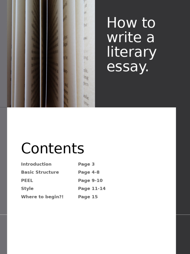 How To Write A Literary Essay | PDF | Essays | Human Communication