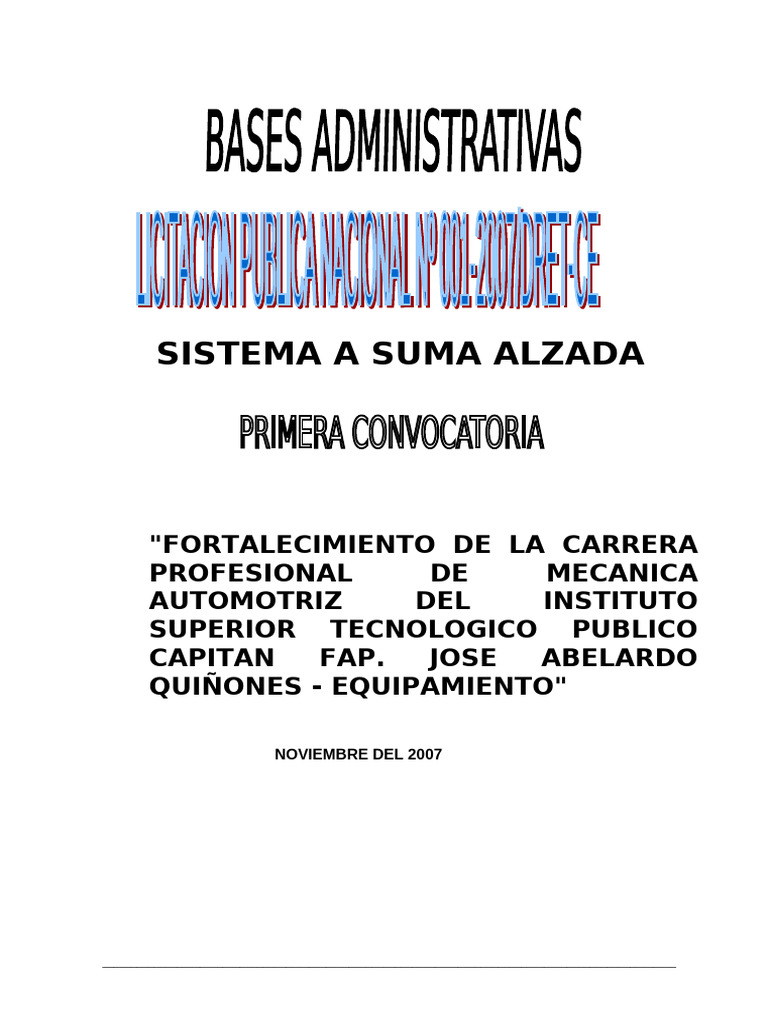 000115_LP-1-2007-DRET_CEJAQ-BASES INTEGRADAS | PDF | Servicio Civil | Estado (política)
