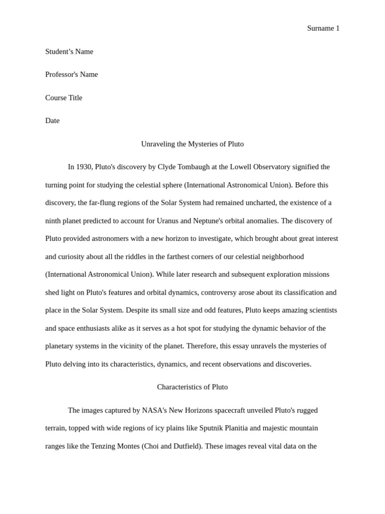 Unraveling The Mysteries of Pluto | PDF | Pluto | Planets