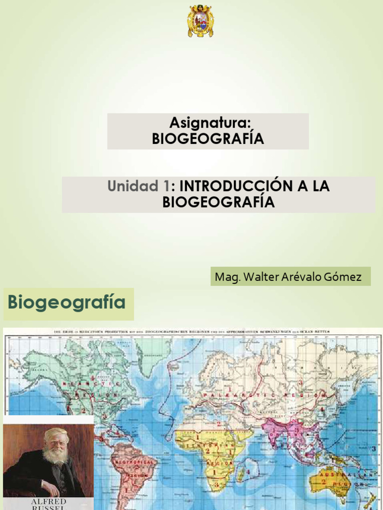 Biogeografía 2024 | PDF | Biogeografia | Evolución