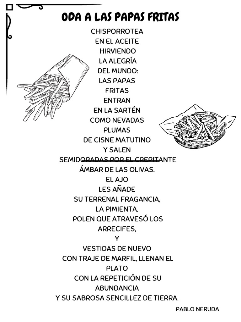 Oda Papas Fritas | PDF | Cocina occidental | Alimentos