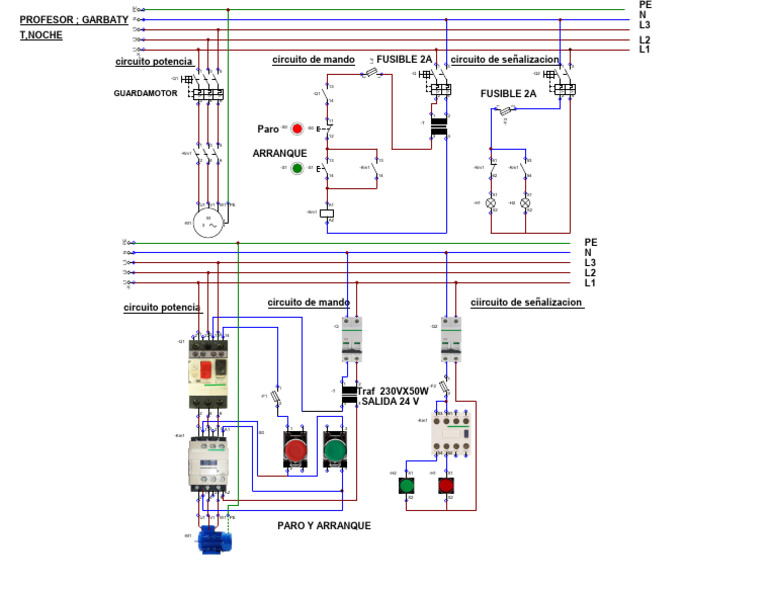 Esquema de Guardamotor Trifásico | PDF